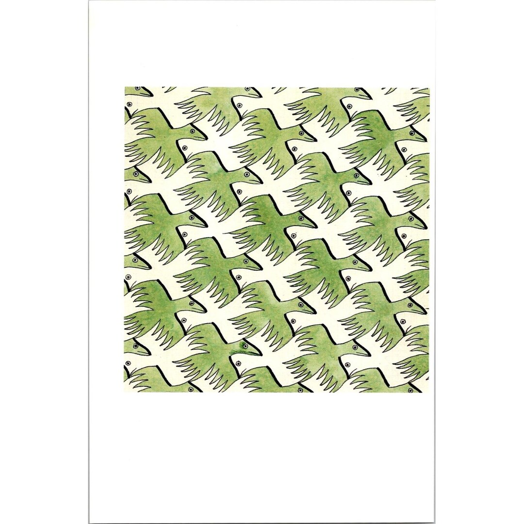 M.C. Escher Small Calendar Print - 1952, Symmetry Drawing 87 - 6" X 9 ...