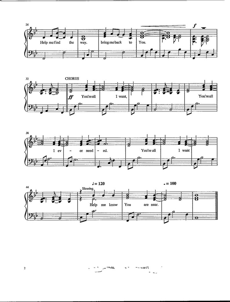 Draw Me Close Digital Download Hymn Tune for Piano and Voices Key of B ...