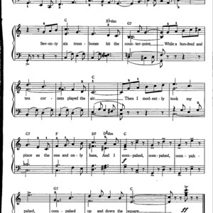 Seventy Six Trombones From the Music Man Sheet Music Digital Movie Tune ...