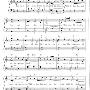Seventy Six Trombones From the Music Man Sheet Music Digital Movie Tune ...