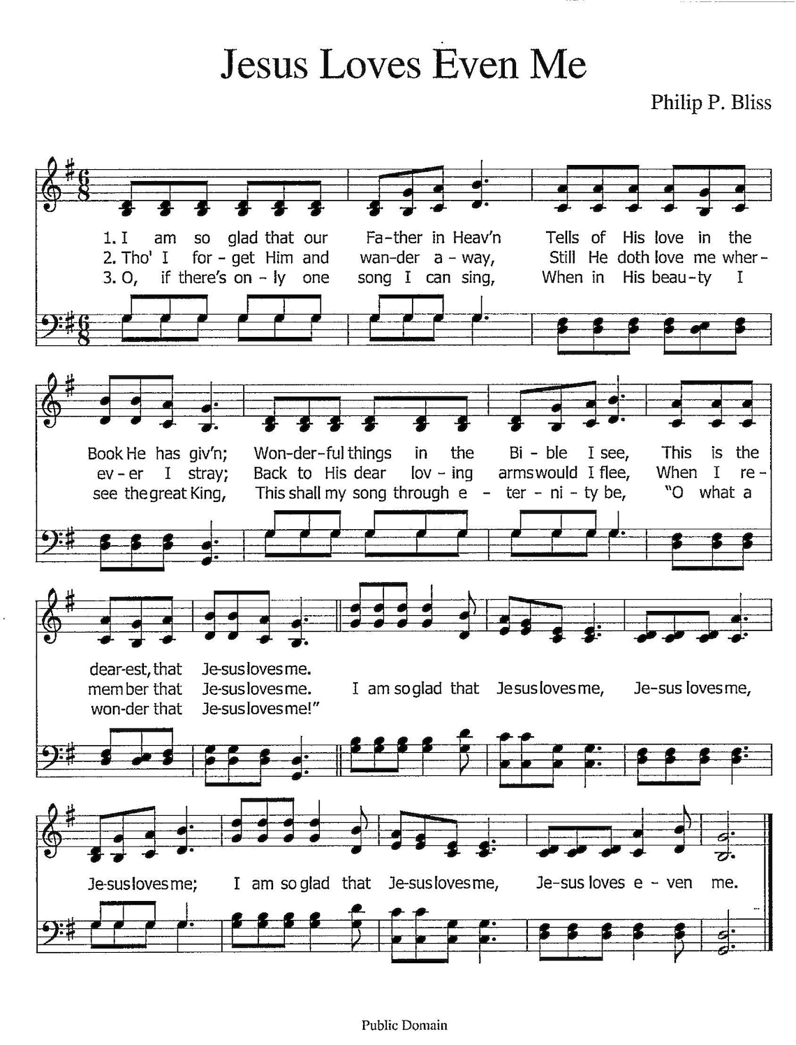 Jesus Loves Even Me - Digital Hymn Tune With Lyrics - Key of G - Etsy