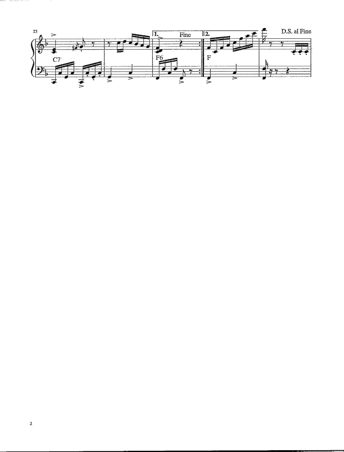 La Cucaracha - Digital Mexican Dance Piano Solo Sheet Music - Key of F ...