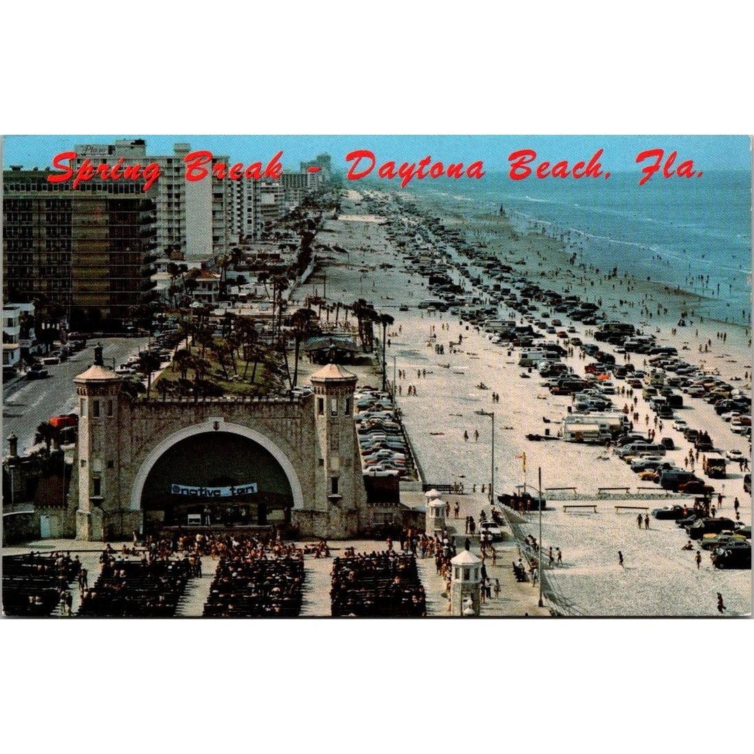 Postcard - Spring Break - Daytona Beach, Florida #723 - Etsy