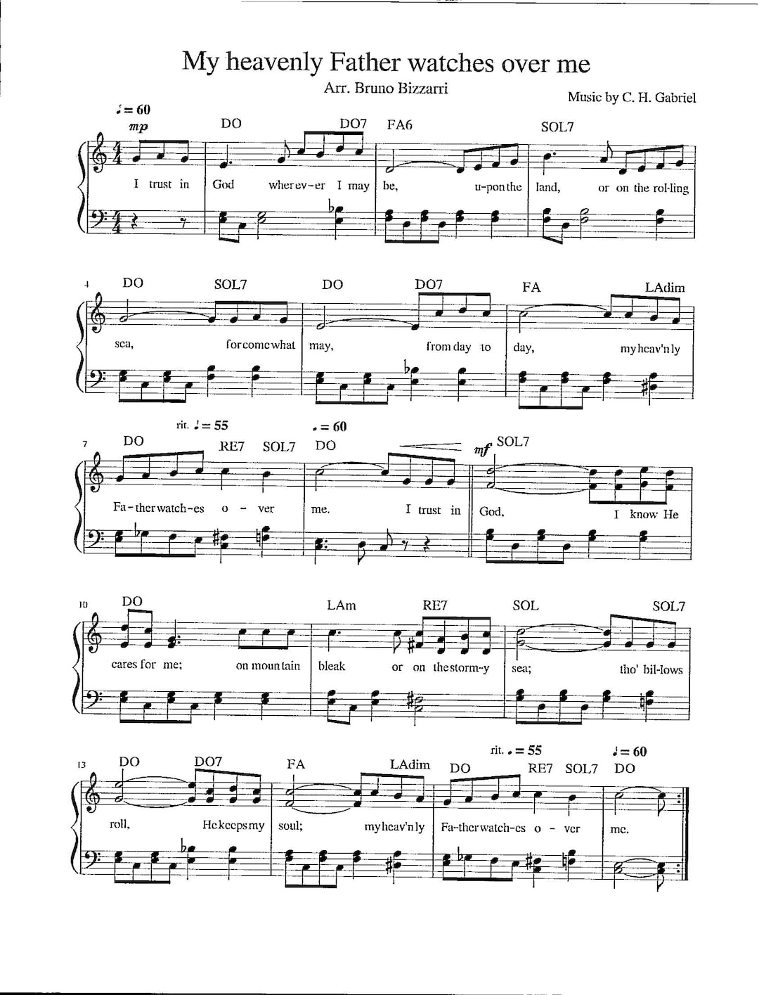 My Heavenly Father Watches Over Me - Digital Download Hymn Tune for ...