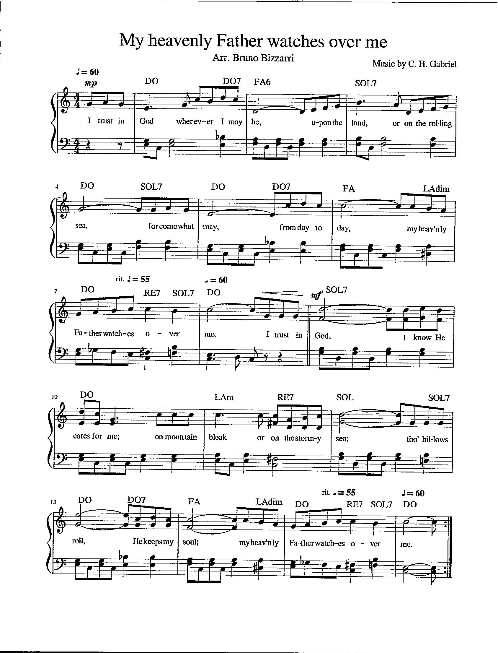 My Heavenly Father Watches Over Me - Digital Download Hymn Tune for ...