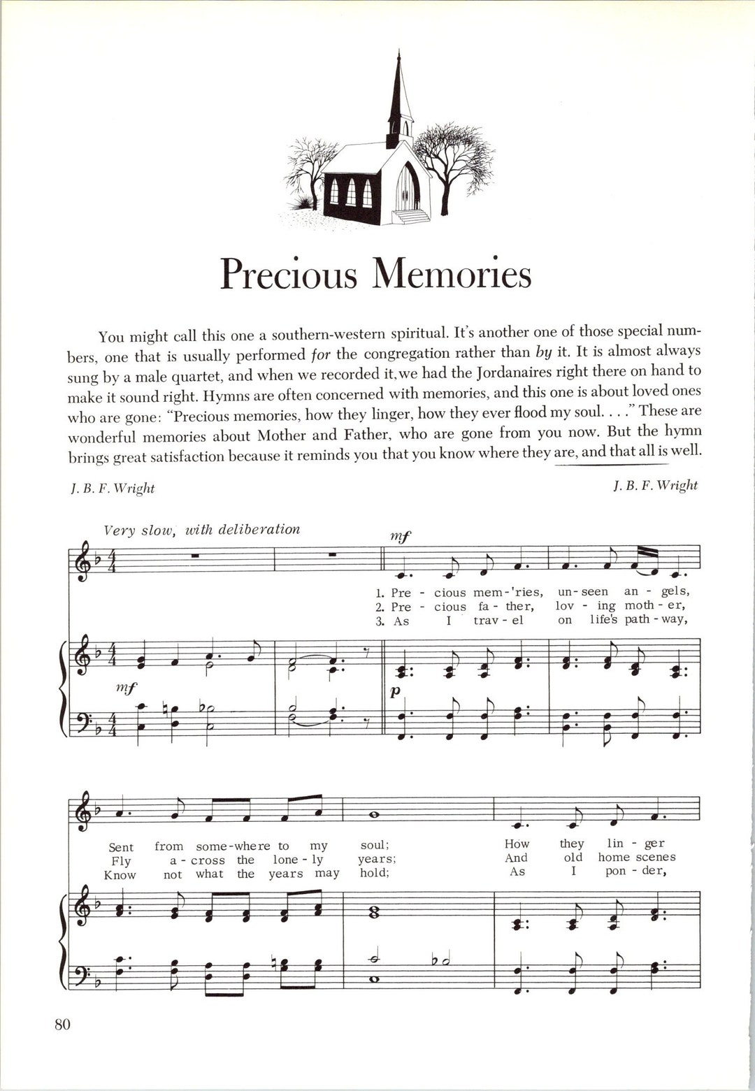Precious Memories - Digital Hymn Tune Sheet Music - Key of F - Etsy