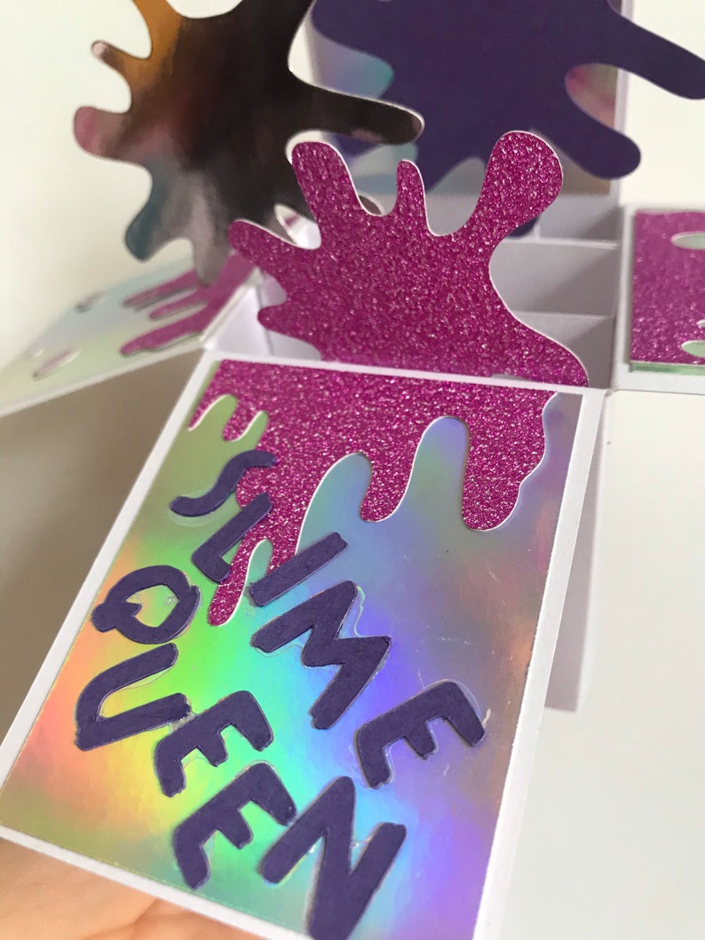 Girls Slime Birthday Card Slime Pink Slime Purple Slime | Etsy