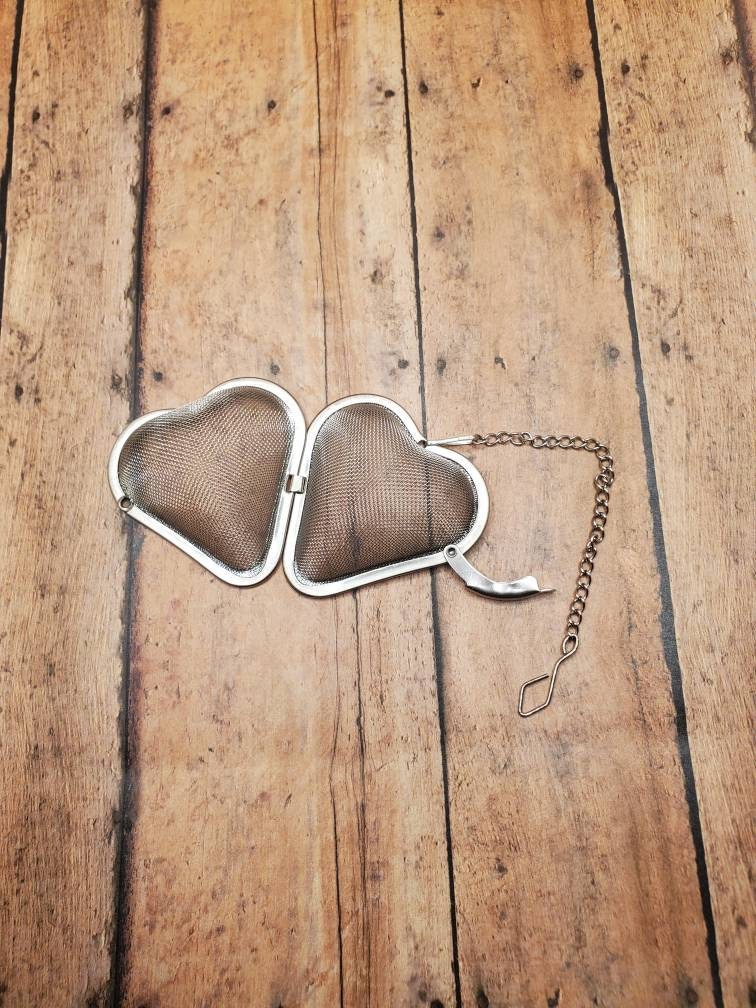 Heart Shaped Tea Infuser, Heart Tea Strainer, Heart Gift, Silver Heart ...