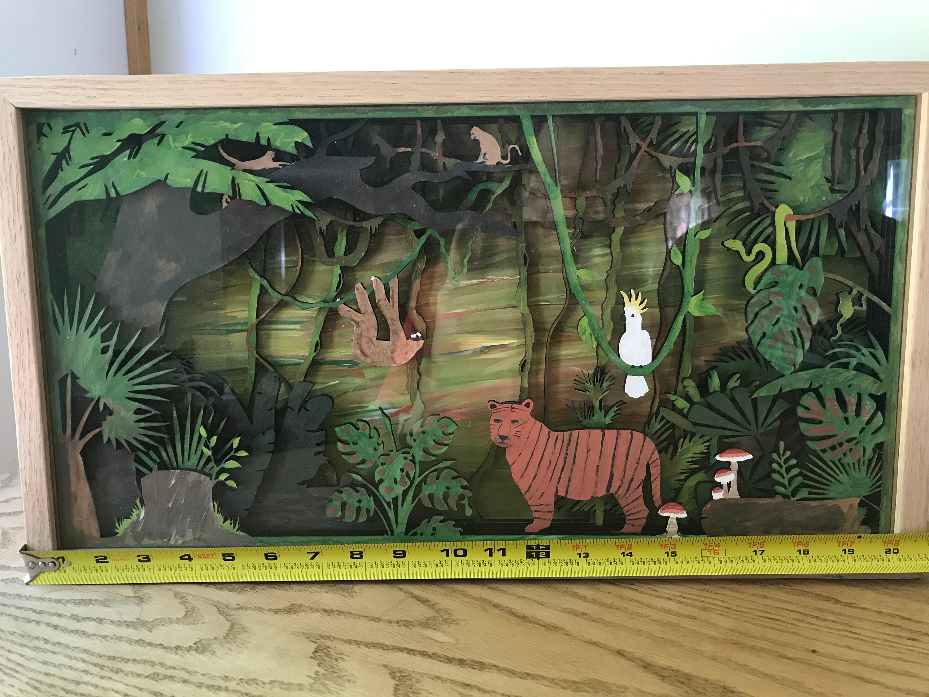 3D Laser Cut Jungle Memory Shadow Box - Etsy UK
