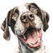 English Pointer Funny Clip Art: Watercolor Dog Images (PNG Downloadable ...