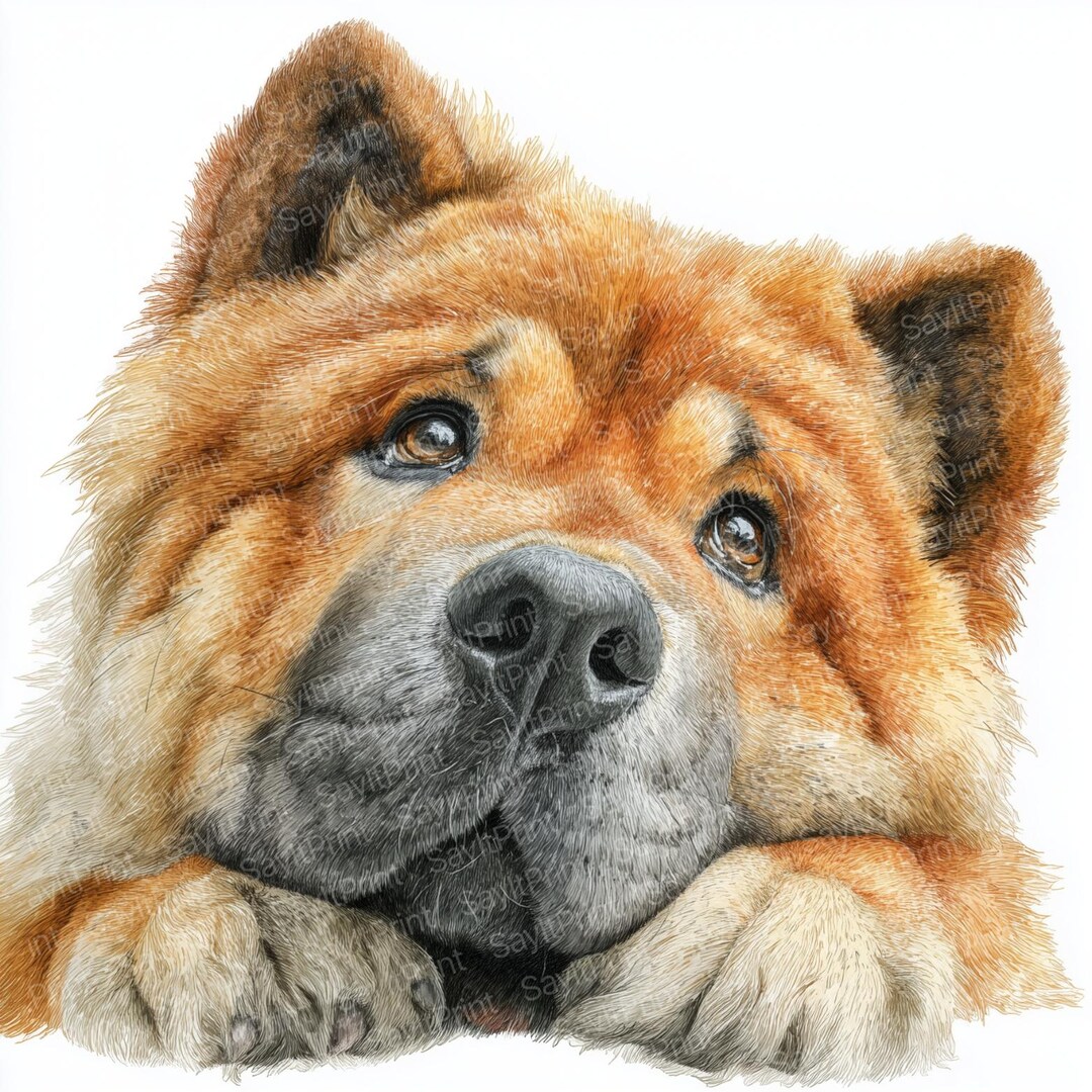 Chow Chow Dog Faces: Playful Clipart Collection (digital Pngs) - Etsy