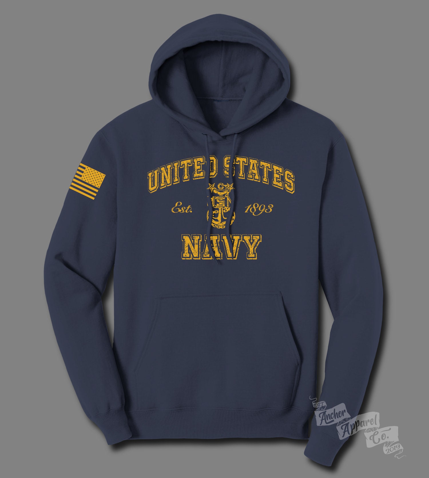 Navy Blue NAVY Chief, Senior Chief and Master Chief Anchor up Hoodies ...