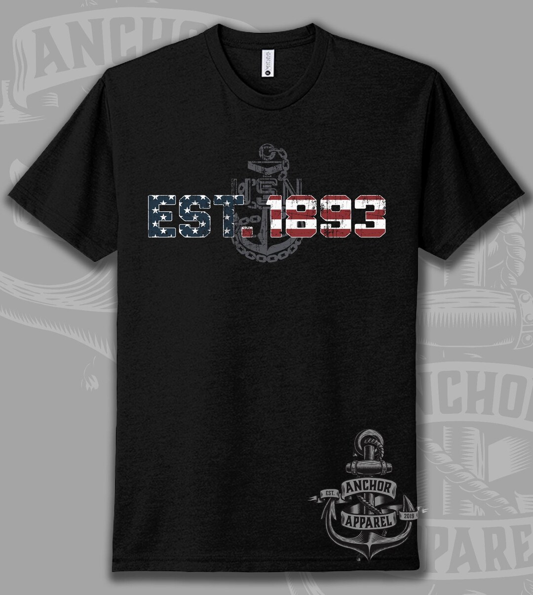 Navy Chief Est. 1893 Flag Apparel - Etsy