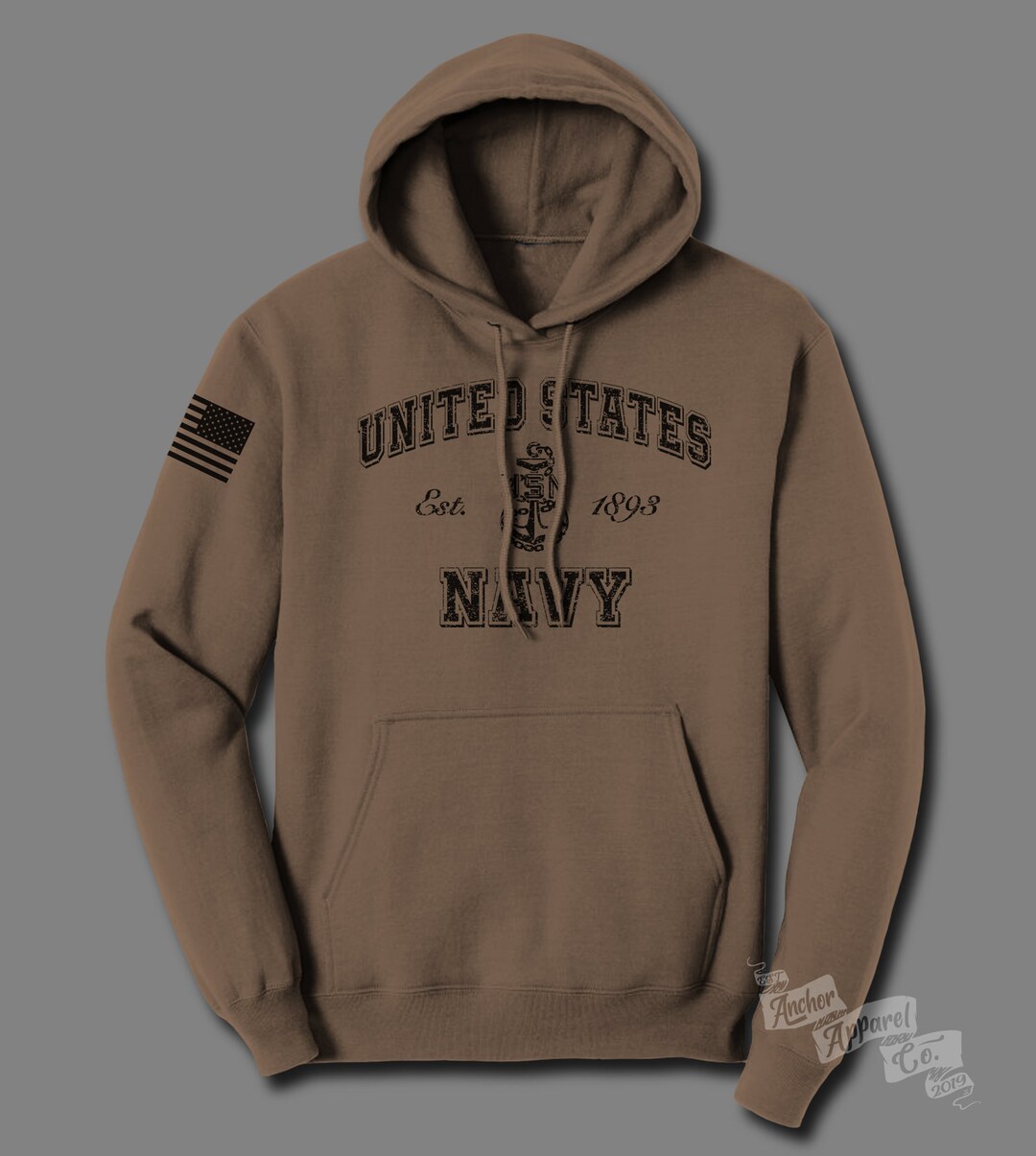 Tan NAVY Chief, Senior Chief and Master Chief Anchor up Hoodies - Etsy