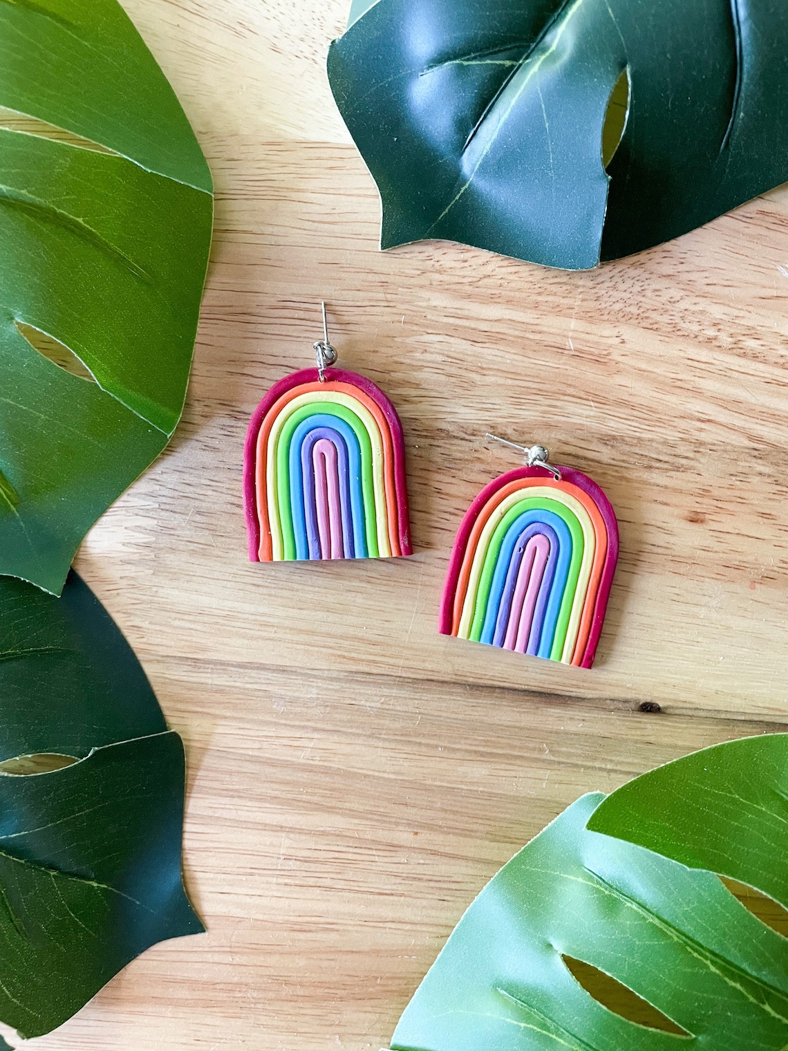 Pride Full Rainbow Earrings Etsy
