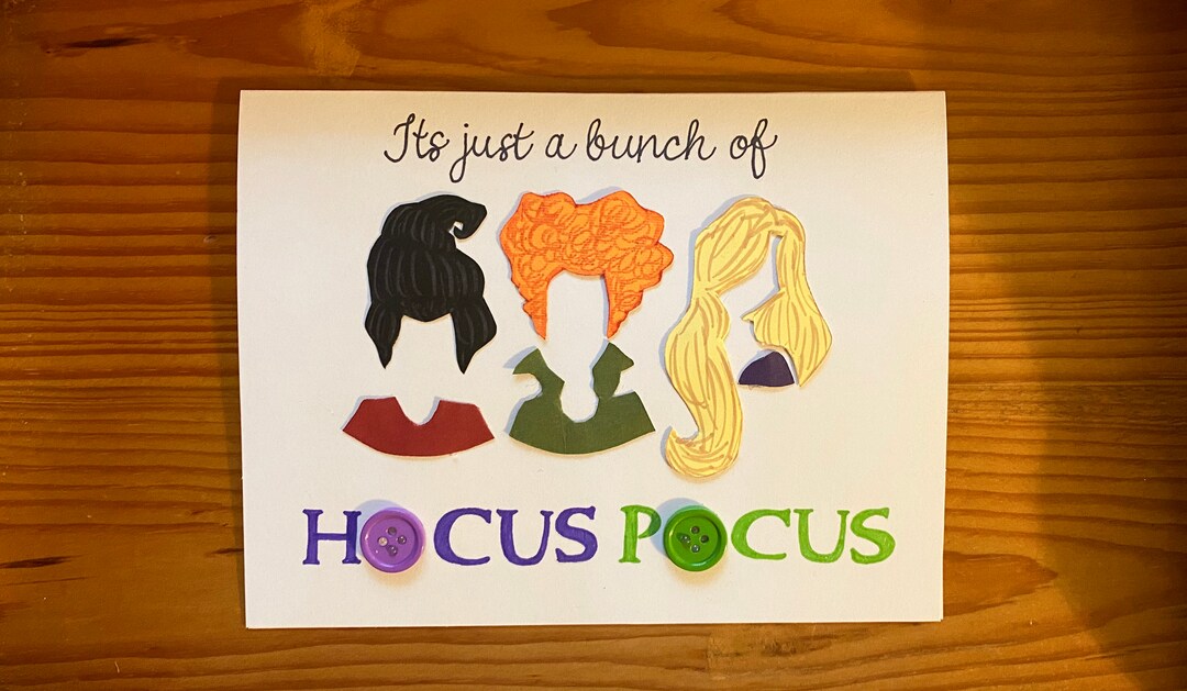 Hocus Pocus Card, Halloween Hocus Pocus Card, Blank Halloween Cards - Etsy