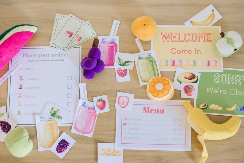 Smoothie Shop Pretend Play | Dramatic Play | Toddler Activity - Etsy