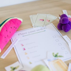 Smoothie Shop Pretend Play | Dramatic Play | Toddler Activity - Etsy