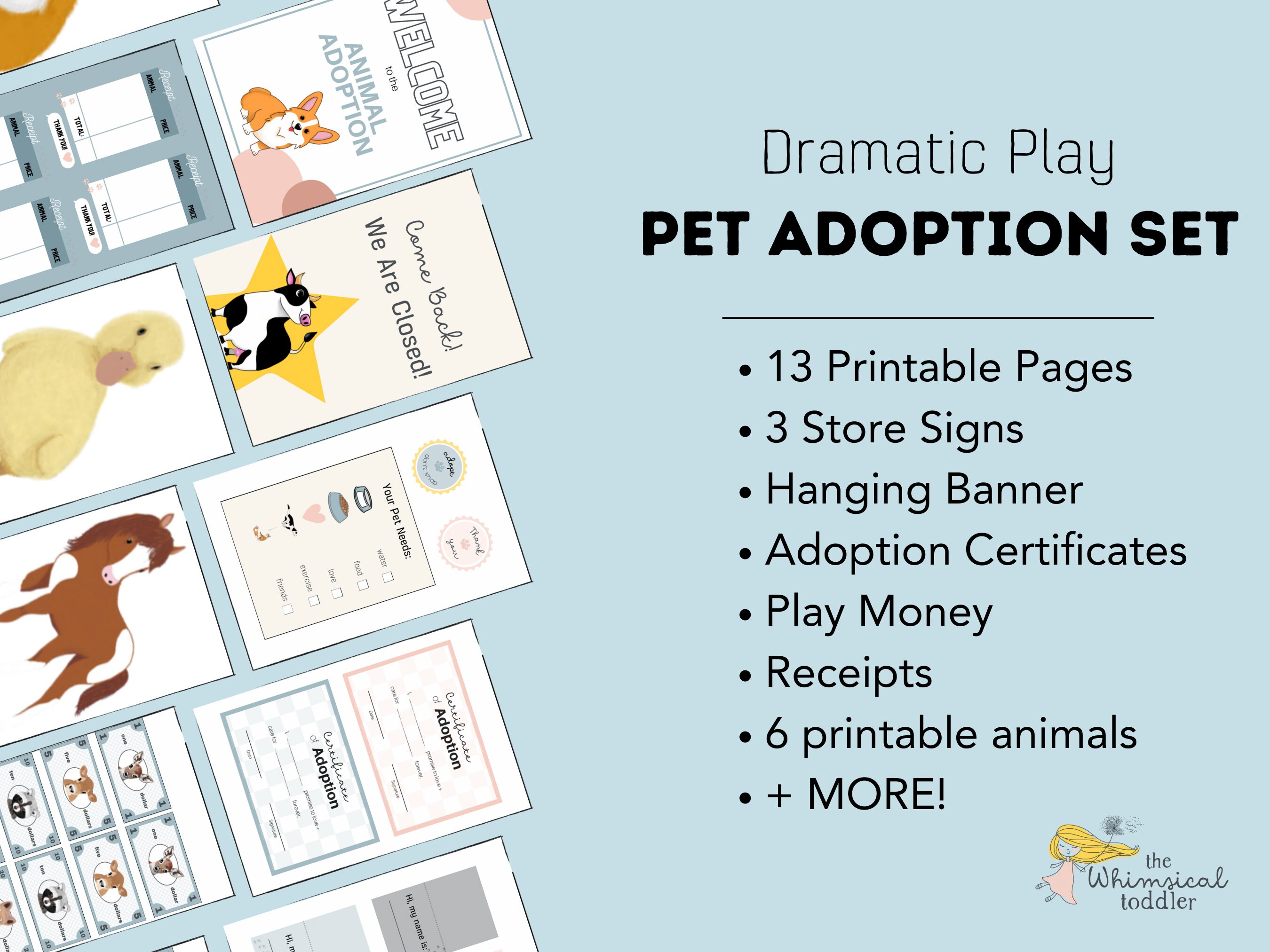 PRINTABLE Dramatic Play Pet Shop | Printable Play for 3 - 8 Years ...