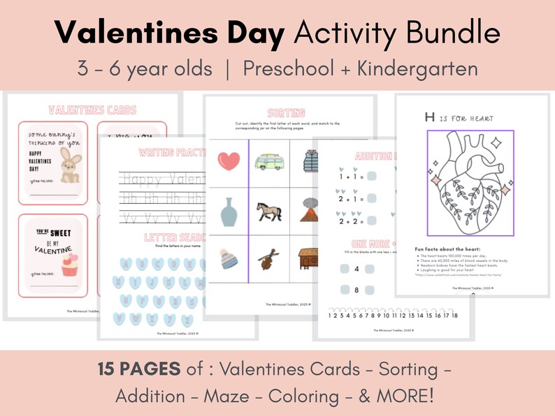 Printable Valentine's Day Activities | Preschool + Kindergarten ...