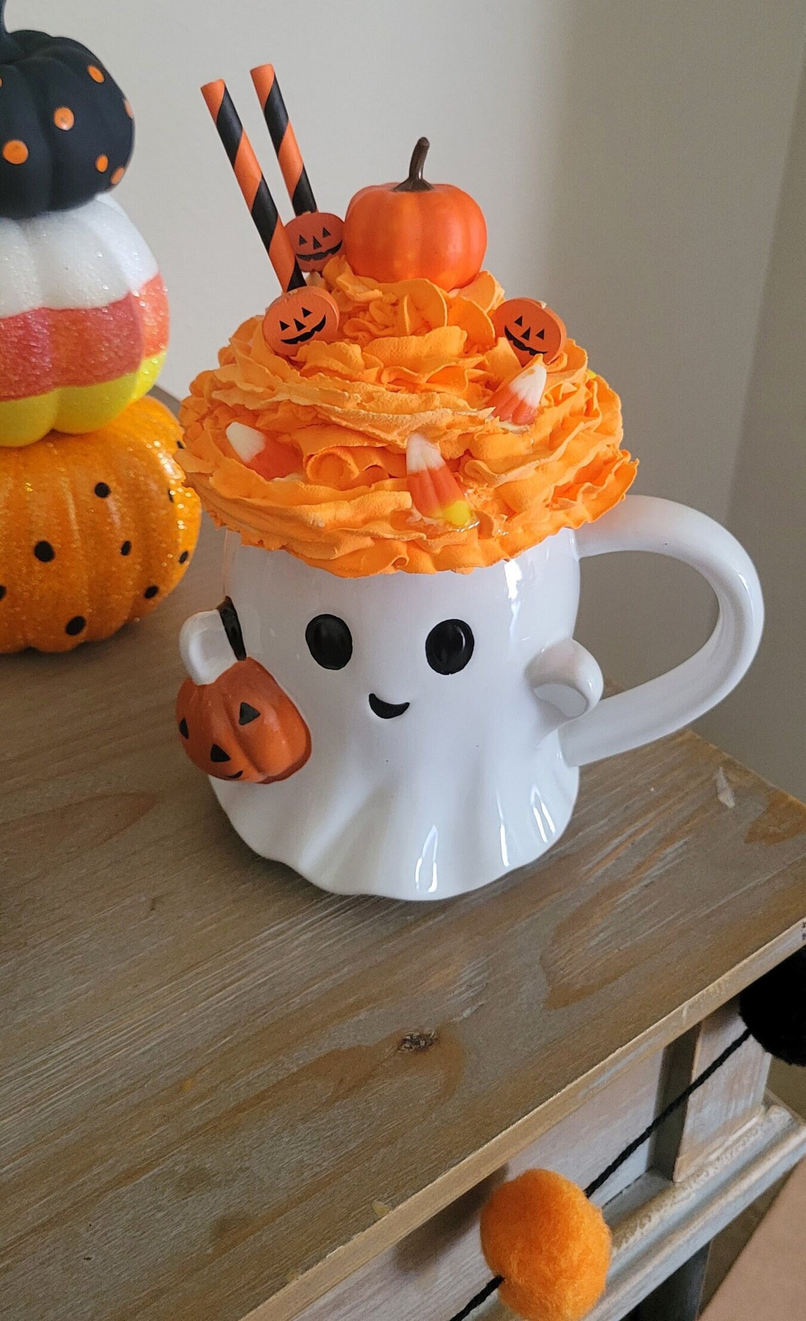 Candy Corn Mug Topper Halloween Candy Corn Mug Topper - Etsy