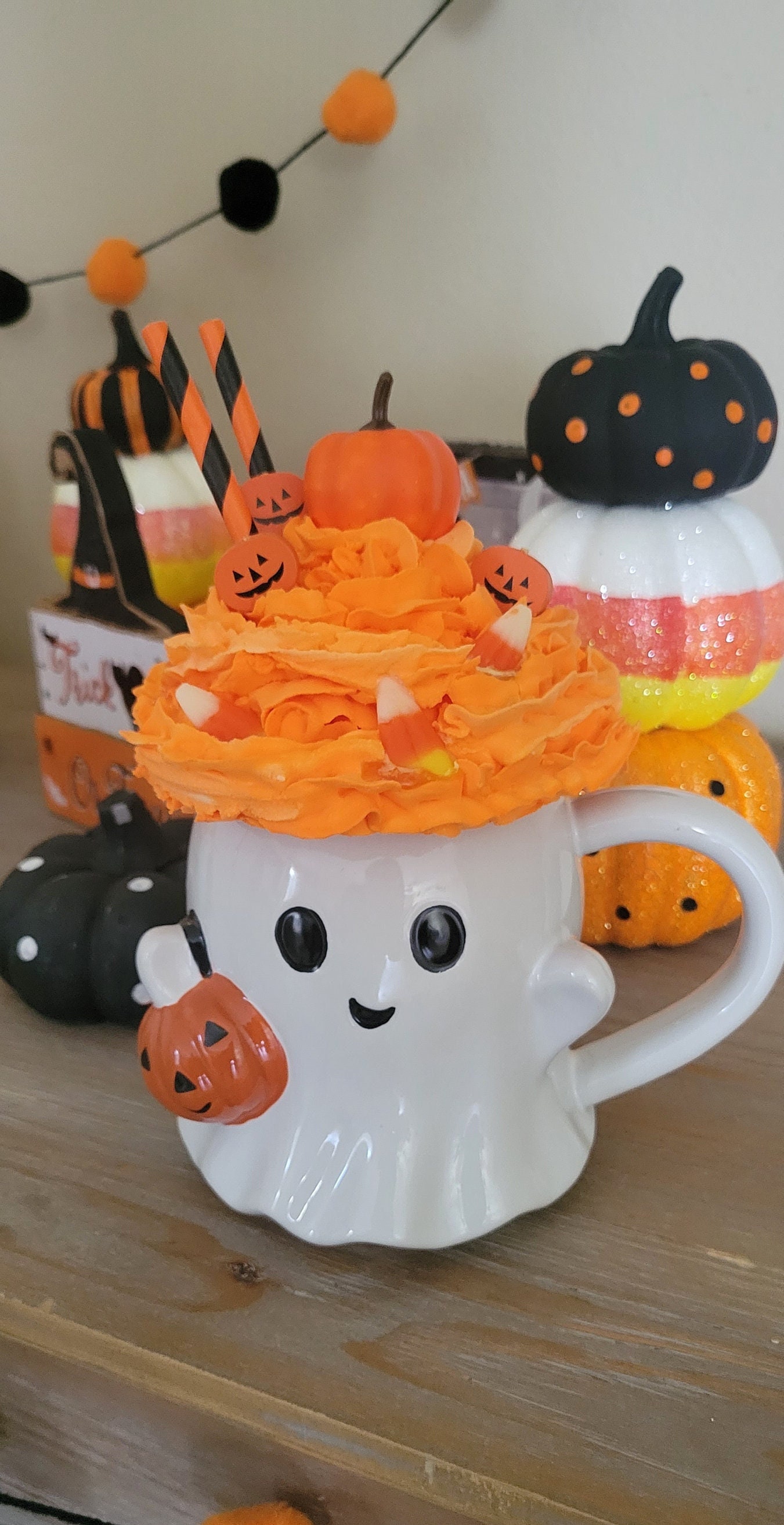 Candy Corn Mug Topper Halloween Candy Corn Mug Topper - Etsy