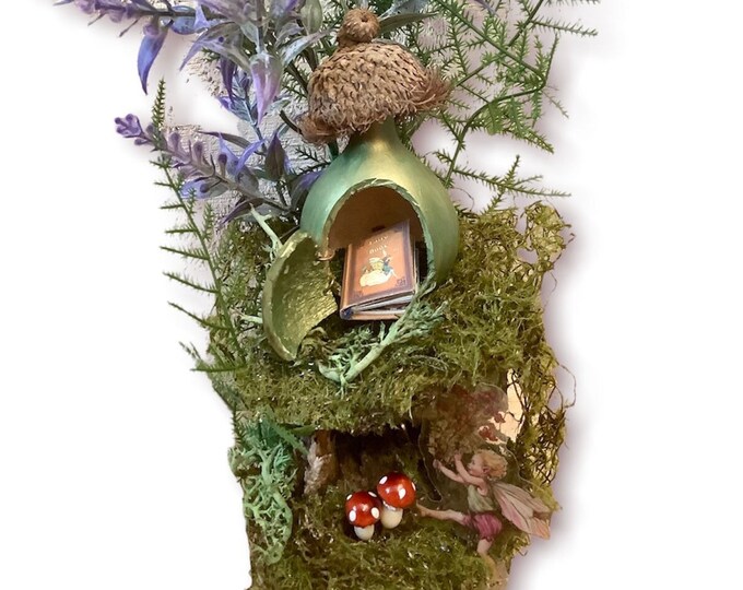 Fairy Landscape Diorama With Miniature Book and Flower Fairy. - Etsy