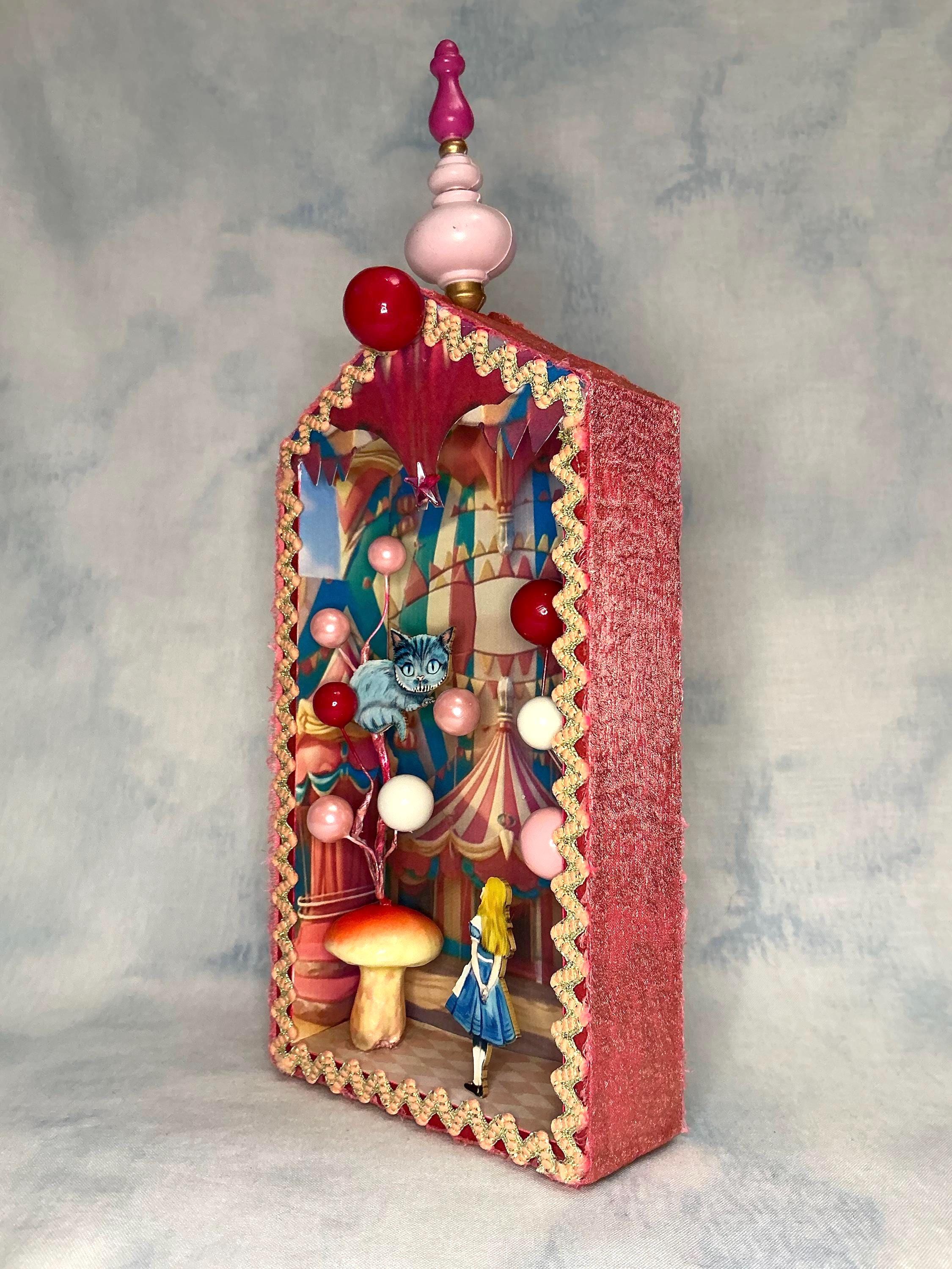 Alice in Wonderland and Cheshire Cat Go to the Circus Carnival, Diorama ...