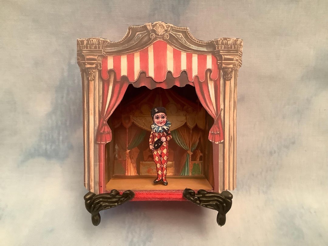 Circus Stage Mini Vintage Style Diorama - Etsy