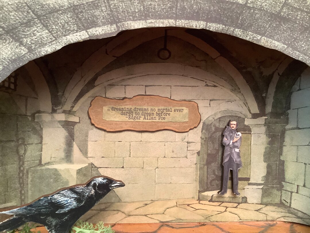 Edgar Allan Poe Diorama, Dreaming Dreams - Etsy