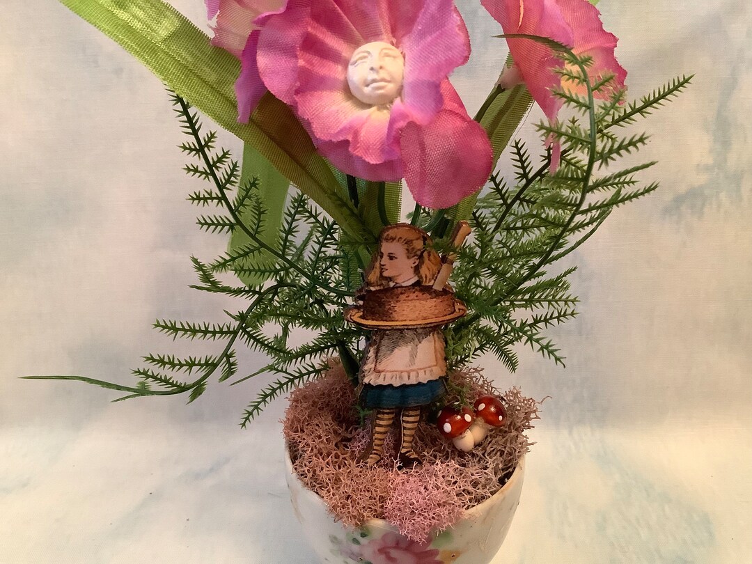 Alice and the Flower Fairy in a Teacup. - Etsy