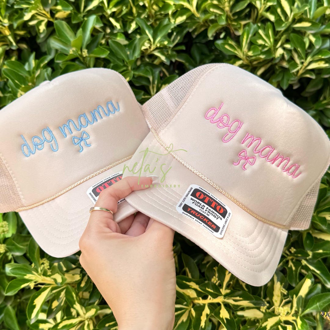Dog Mama Bow Foam Hat, Cute Dog Mama Otto Cap, Gift for Her - Etsy