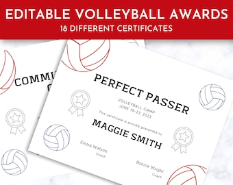 Volleyball Player Performance Report PDF Print or Editable Canva ...