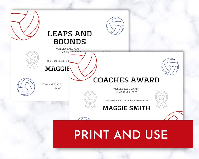 Volleyball Awards - Editable Canva Template - Etsy