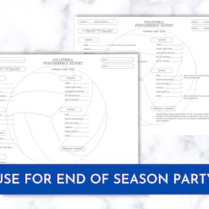 Volleyball Player Performance Report - PDF Print or Editable Canva ...