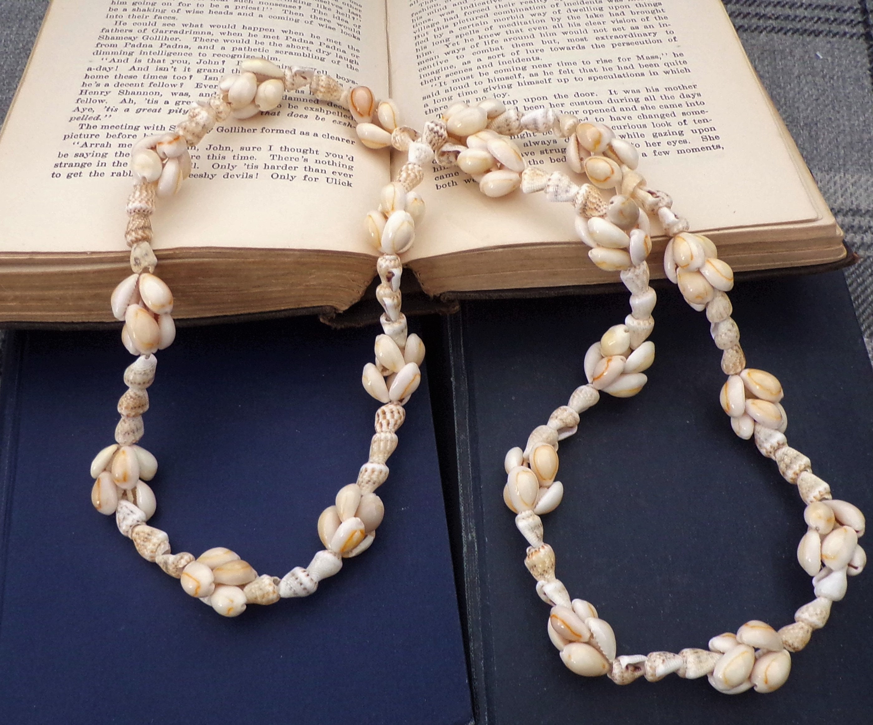 Vintage 1980s Cowrie Shell Necklace Seashell Necklace Long Etsy