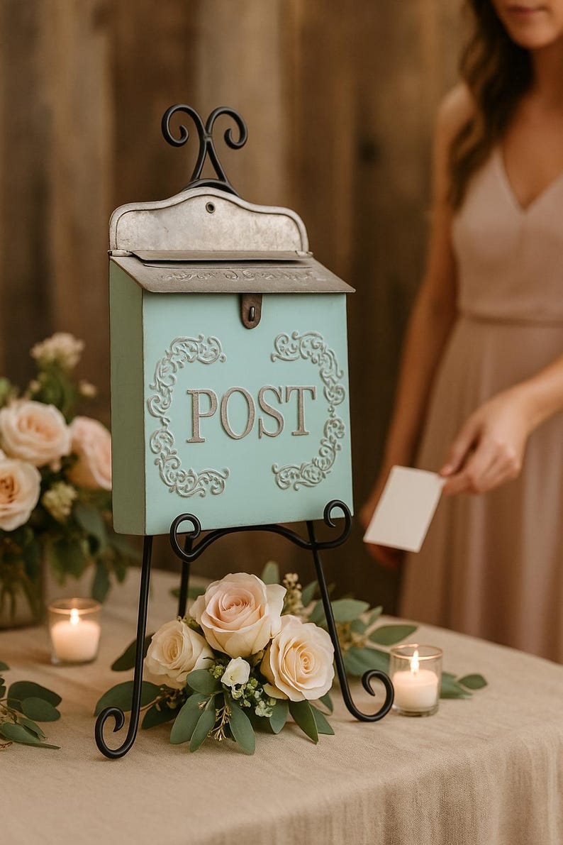 Rustic Farmhouse Mailbox: Vintage Metal Wall-mounted Post Box - Etsy