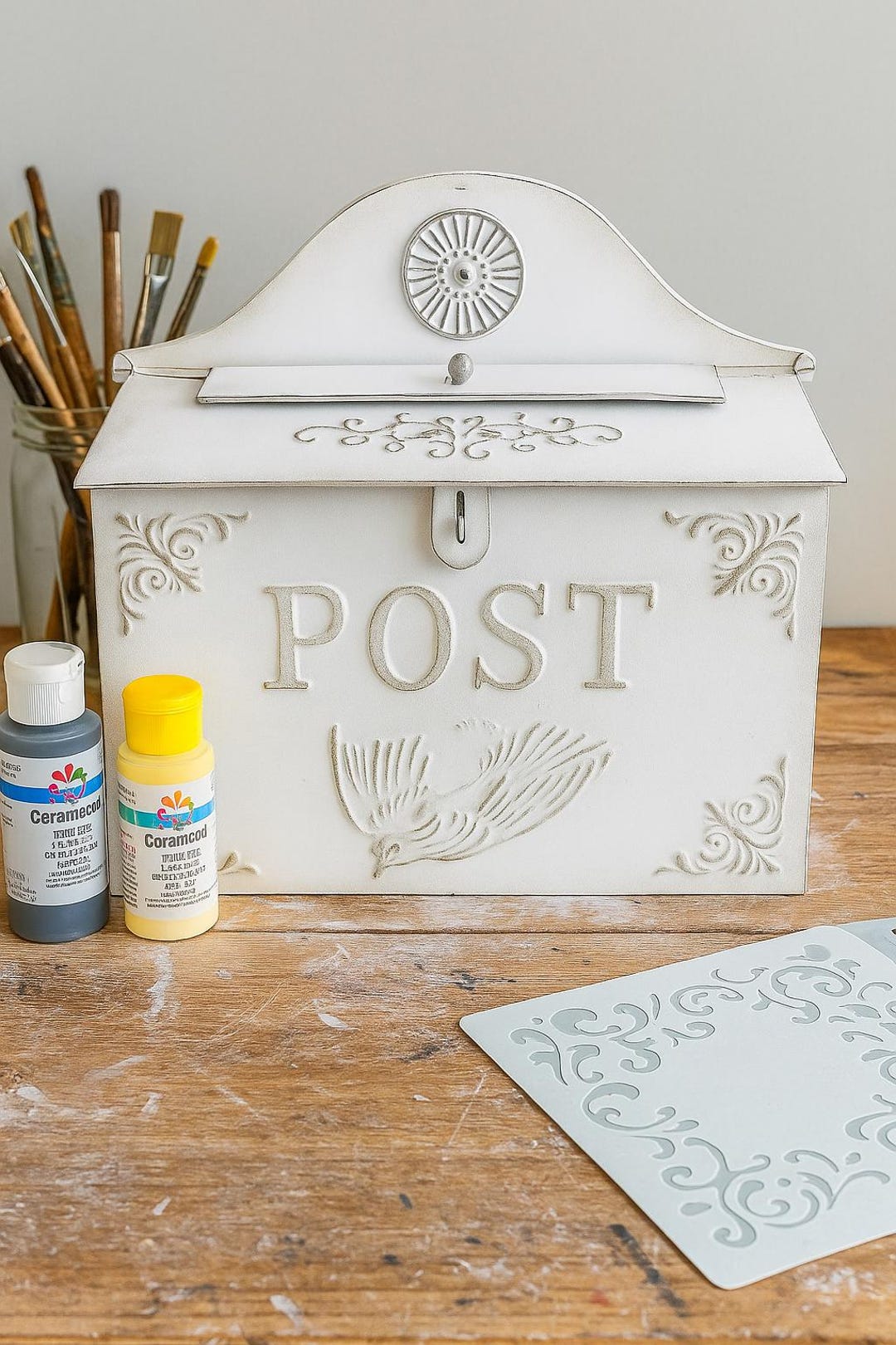 DIY Metal Mailbox: Paintable Rustic Farmhouse Decor - 13.5" - Etsy