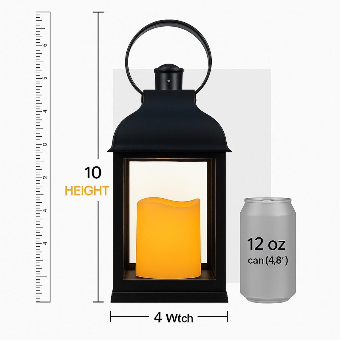 Set of 12 Black LED Lanterns: 10" Decorative Indoor/outdoor Lighting - Etsy