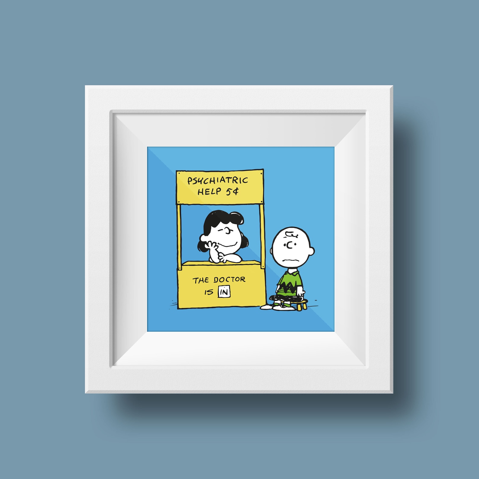 Charlie Brown and Lucy Digital Print, "the Doctor is In" Charlie Brown ...