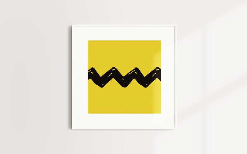 Charlie Brown Digital Print, "iconic Zig Zag" Snoopy Art, Charlie Brown ...