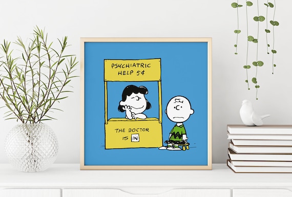 Charlie Brown and Lucy Digital Print the Doctor is | Etsy
