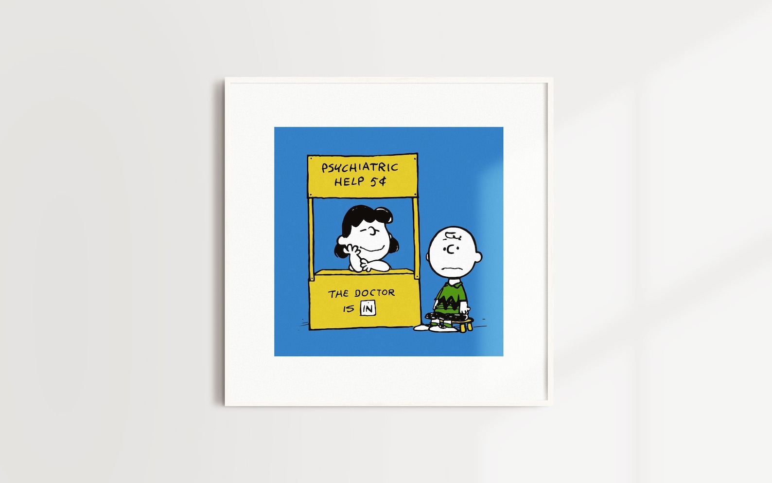 Charlie Brown and Lucy Digital Print, "the Doctor is In" Charlie Brown ...