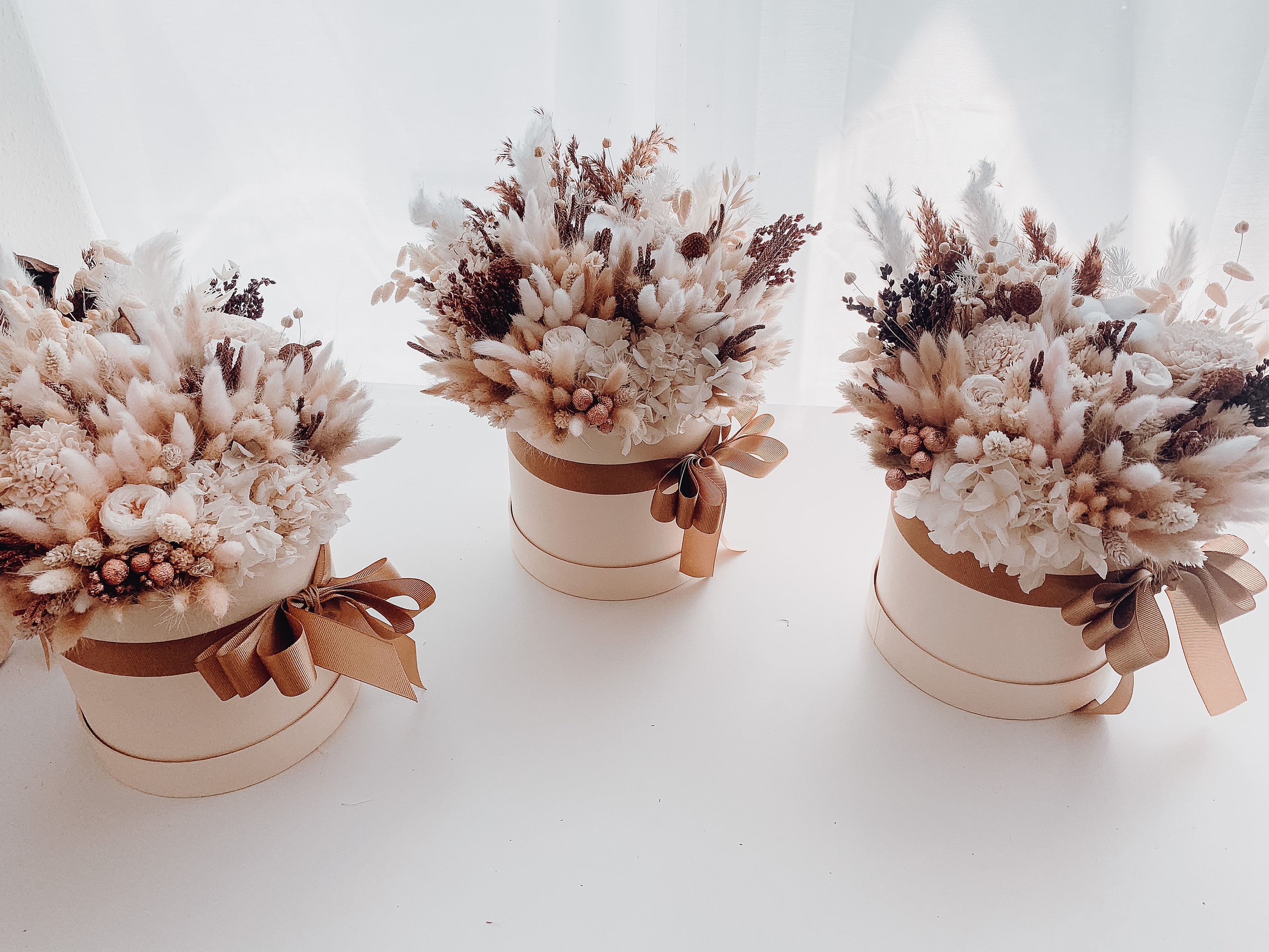 Beige Hatbox Cute Woman Present Long Lasting Flowers Hat Box - Etsy