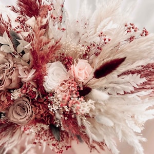 Unusual Preserved Roses Bouquet, Bridal and Bridesmaid Dried Bunch ...