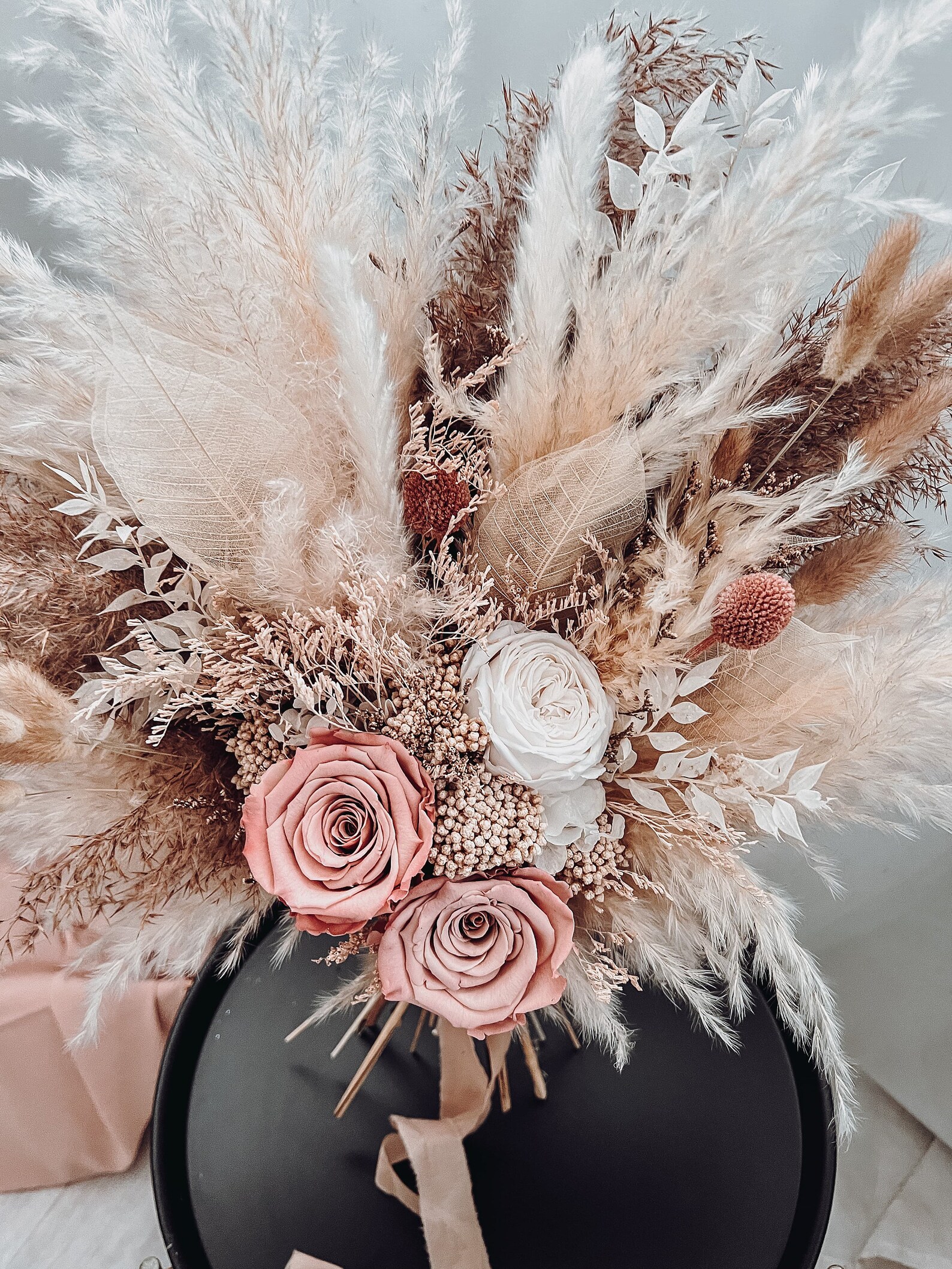 Boho Bridal Bouquet Dried Flower Arrangement Natural Flower - Etsy