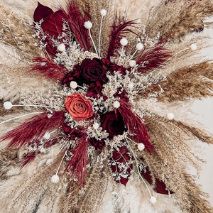 Flower Wedding Arch, Burgundy Wedding Decor, Marsala Bridal Decoration ...