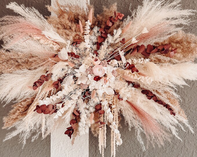 White & Greenery Preserved Dried Flower Wedding Bouquets, Bride Flowers ...