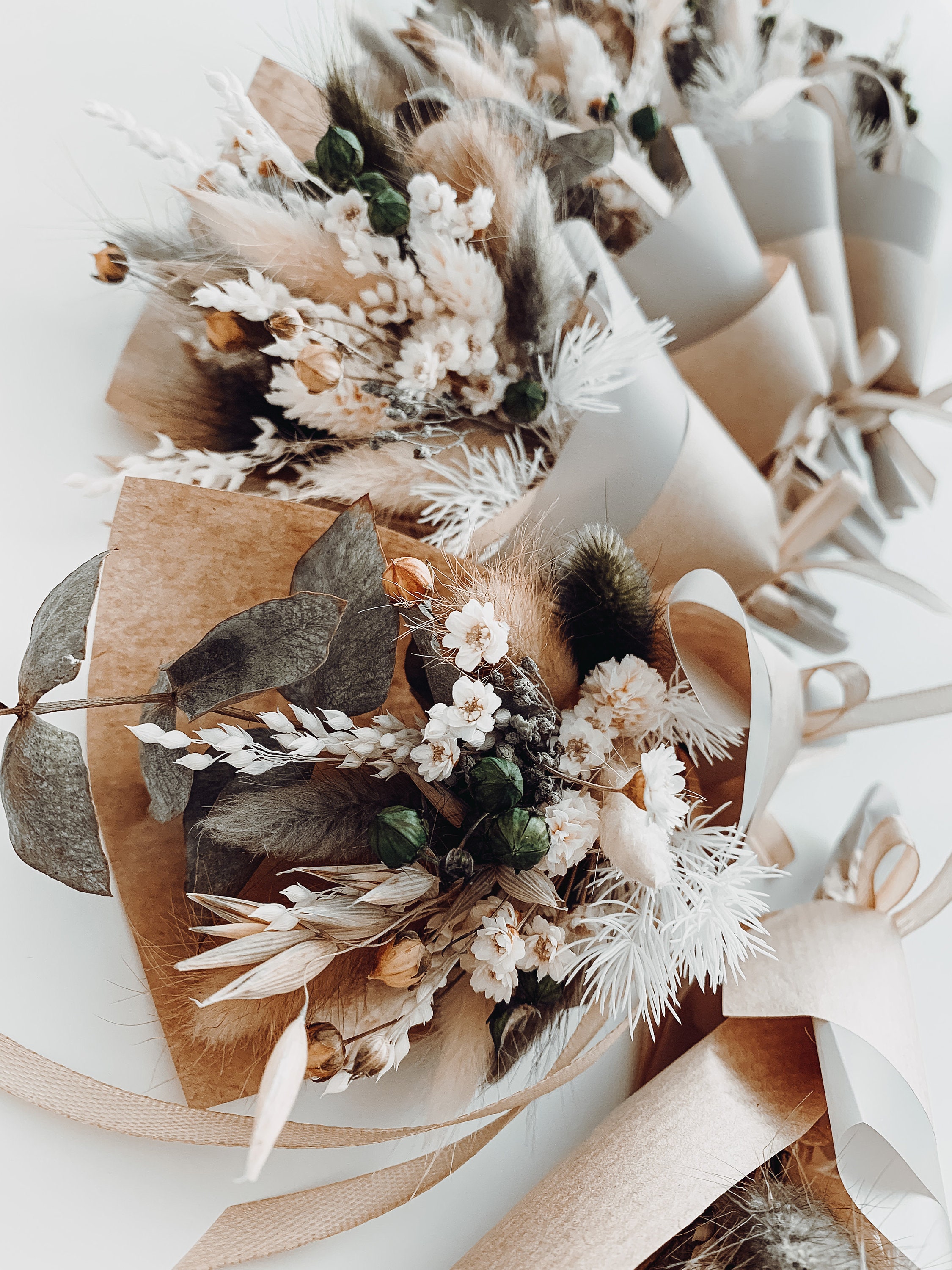 Minimalist Tiny Bouquets Set Dried Flowers Mini Bouquets Cute | Etsy