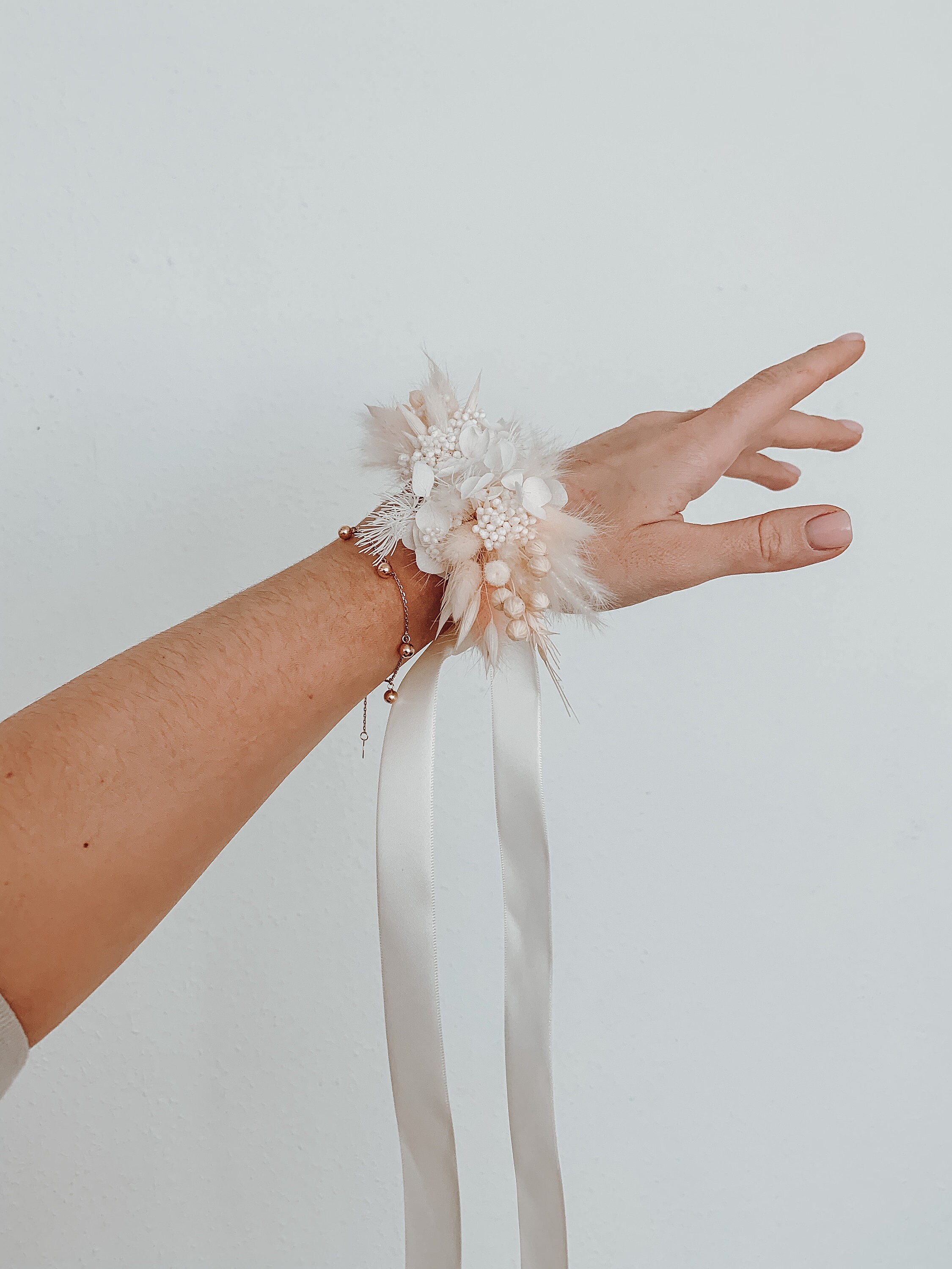 Beige Bridal Bouquet Rustic Boho Bunch Dried Flowers Natural | Etsy